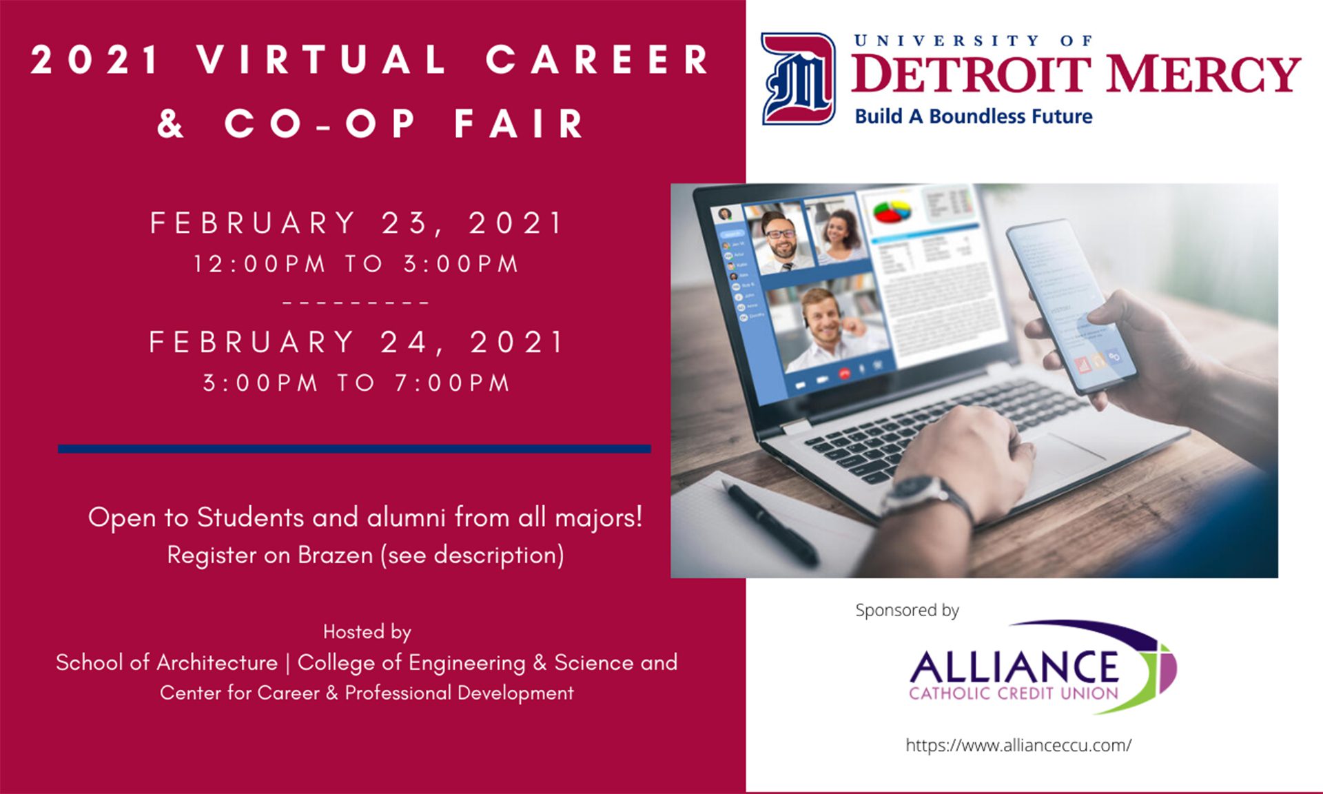 Spring Virtual Career & Co-op Fair – Detroit Mercy Campus Connection