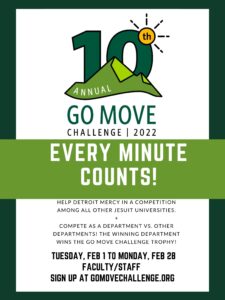 Register for AJCU Go Move Challenge – Detroit Mercy Campus Connection