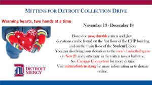 Give back with Detroit Mercy through mitten, sock drives – Detroit ...