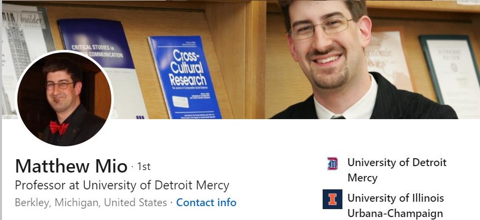 Professor & Chair Dr. Matthew Mio reflects on his love for science ...